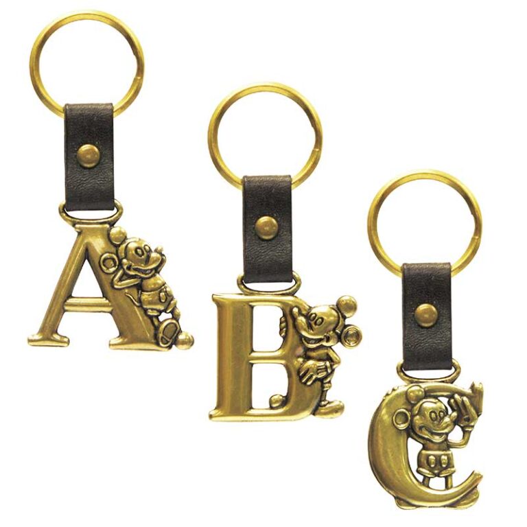 Brass Initial Key Ring - Mickey 24 Initials - Monogram International Inc.