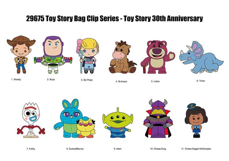Toy Story 30th Anniversary 3D Foam Bag Clip, Series 67 - Monogram ...