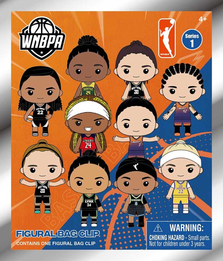 WNBA Basketball 3D Foam Bag Clip, Series 1 - Monogram International Inc.