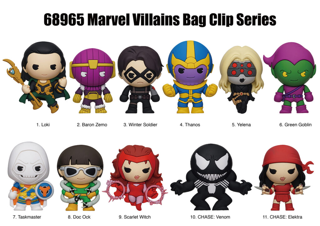 Marvel Villians 3D Foam Bag Clip, Series 14 - Monogram International Inc.