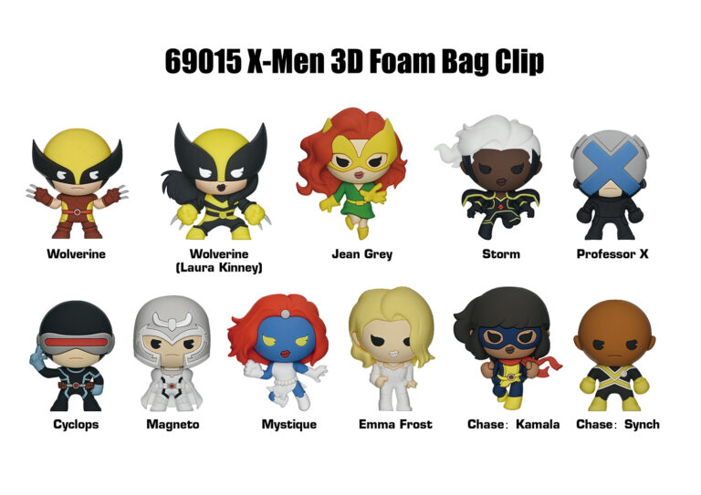 X-Men Classic 3D Foam Bag Clip, Series 3 - Monogram International Inc.