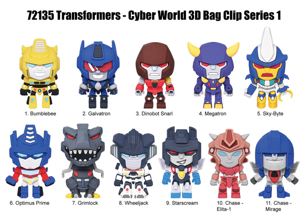 Transformers - Cyber World 3D Foam Bag Clip, Series 1 - Monogram ...