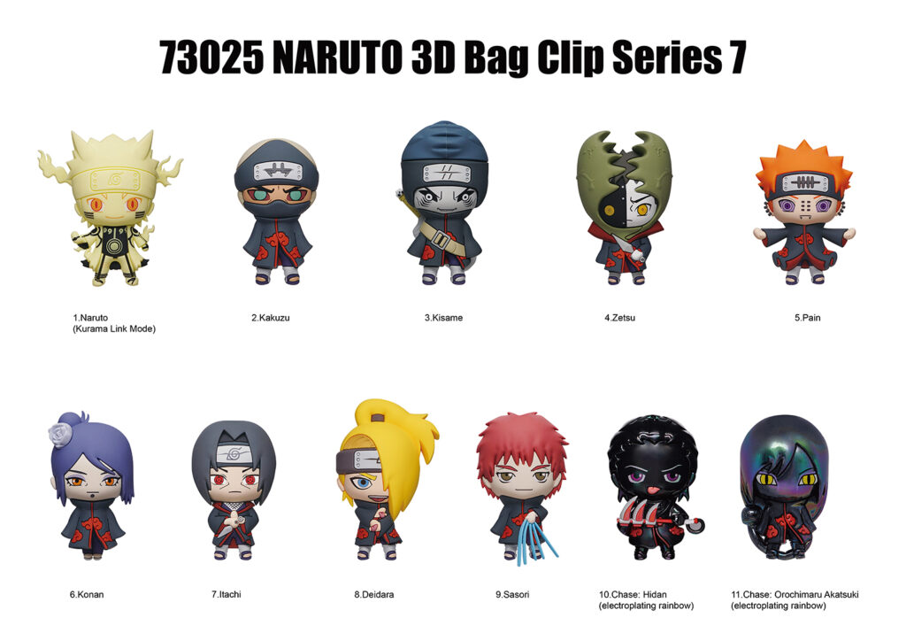 Naruto 3D Foam Bag Clip, Series 7 - Monogram International Inc.